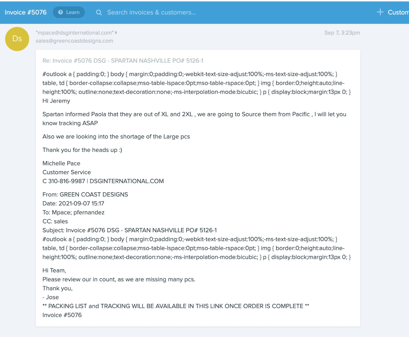 Message Errors – Printavo